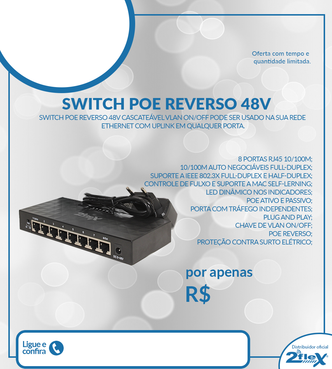 Switch PoE Reverso – 2Flex Telecom