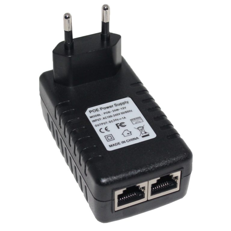 Fonte PoE 12V/1A Gigabit - 2 Flex Telecom