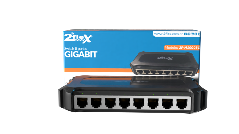 Switch 8 Portas Giga Ethernet com chaveamento Vlan
