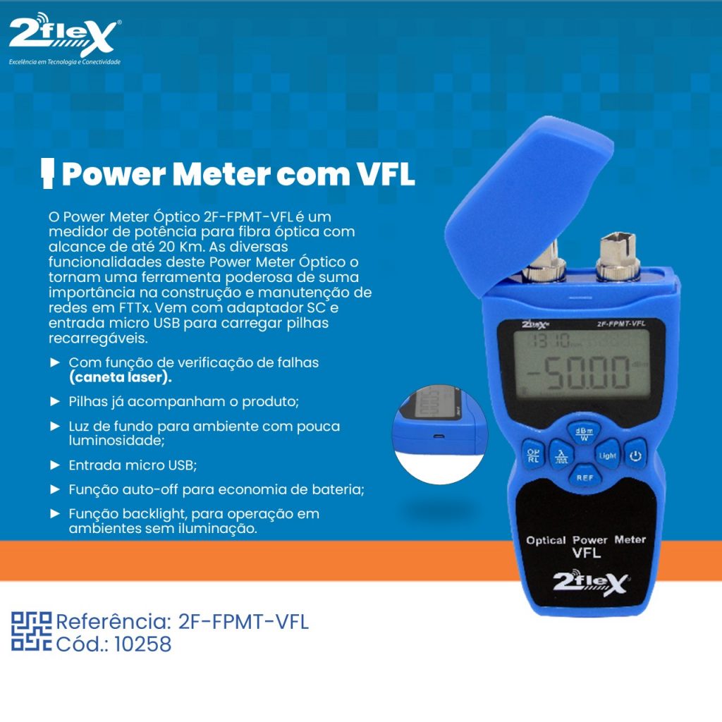 Power Meter com VFL - Powermeter com caneta laser