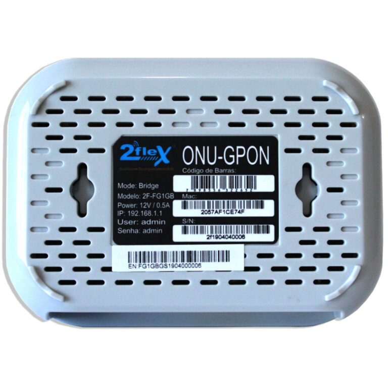 ONU GPON BRIDGE 2 Flex Telecom para acesso de alta velocidade