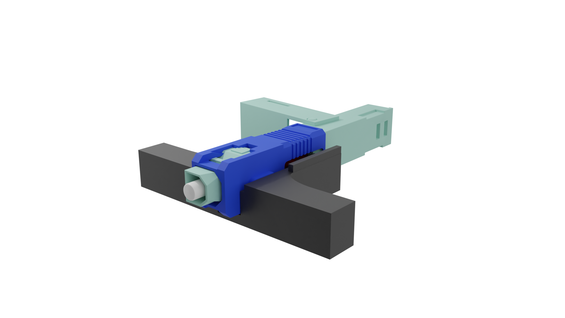 Conector óptico com trava e click UPC 3 posições 2 Flex Telecom