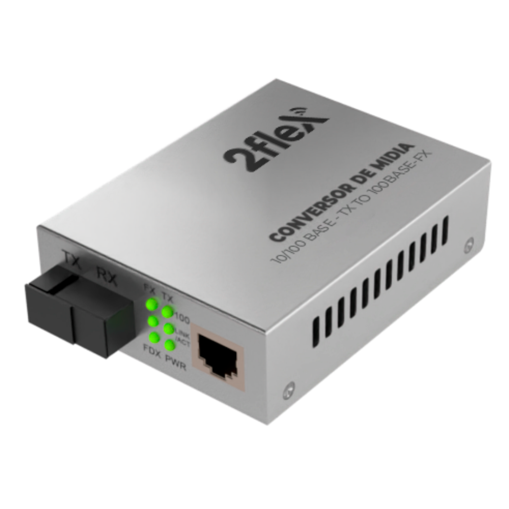 Conversor de Mídia Fast LA 20KM - 2 Flex Telecom
