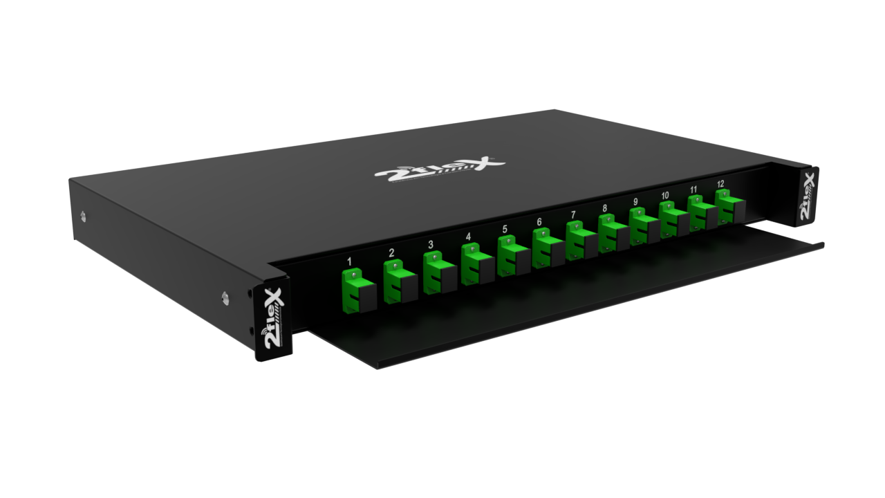 Distribuidor Interno Óptico 12FO APC Completo 2 Flex Telecom