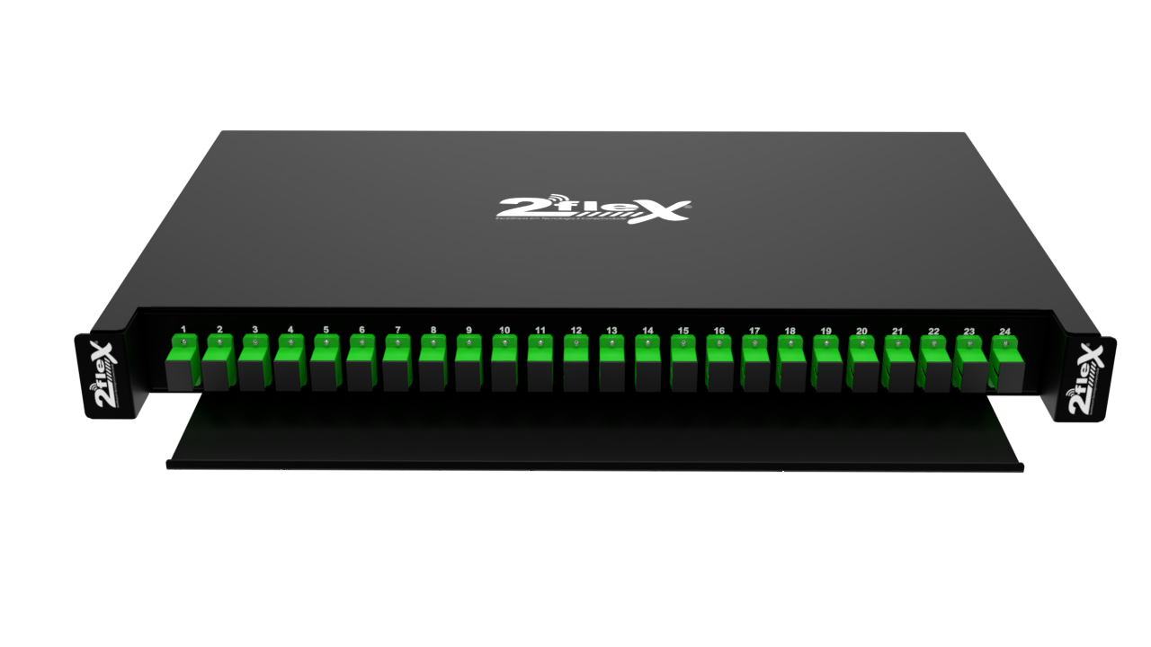 Distribuidor Interno Óptico 24FO APC Completo da2 Flex Telecom