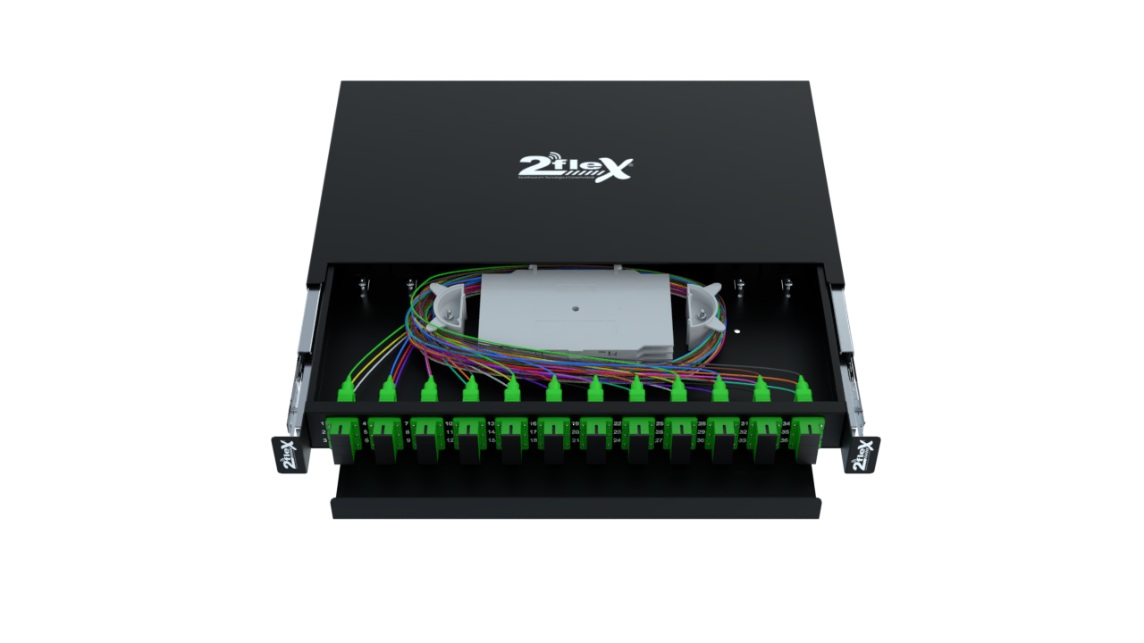 Distribuidor Interno Óptico 36FO APC Completo da 2Flex