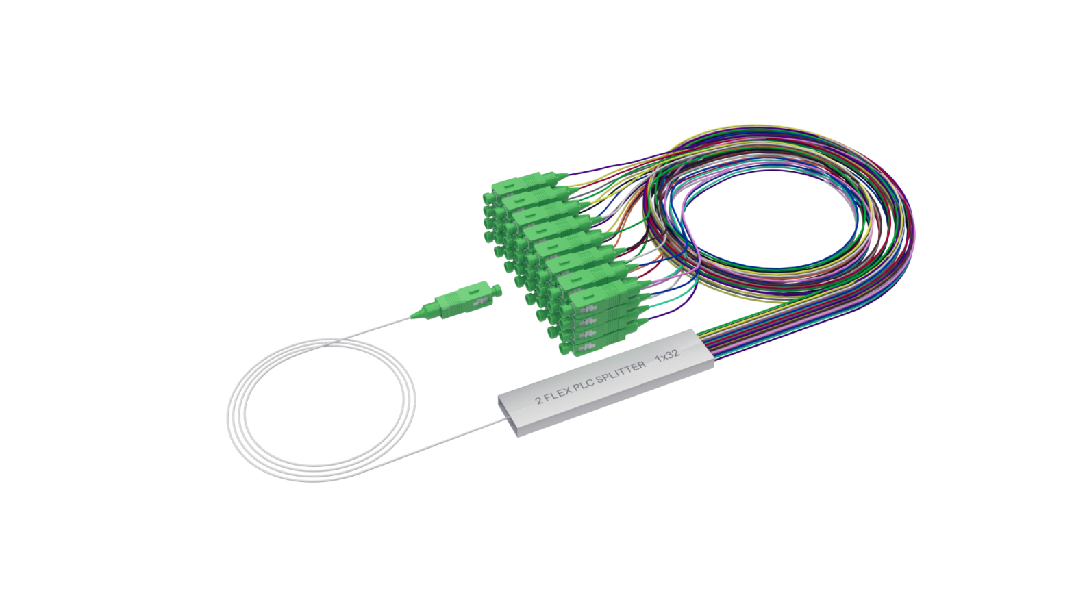 SPLITTER BALANCEADO 1X32 SC APC - 2 Flex Telecom