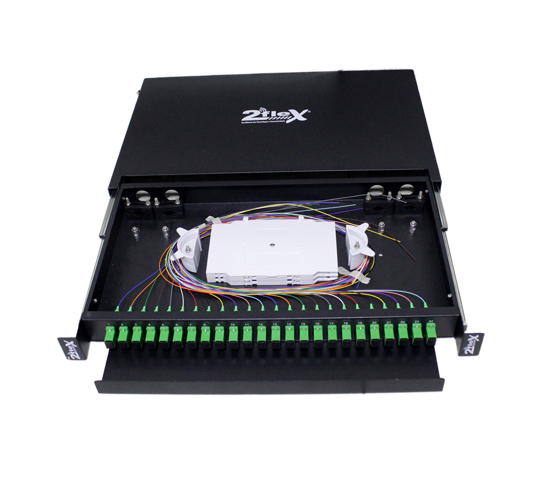 Distribuidor Interno Óptico 24FO APC Completo da2 Flex Telecom