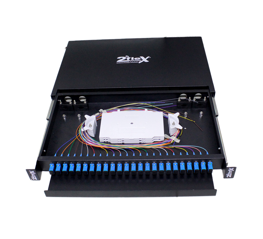 Distribuidor Interno Óptico 24FO UPC Completo da2 Flex Telecom