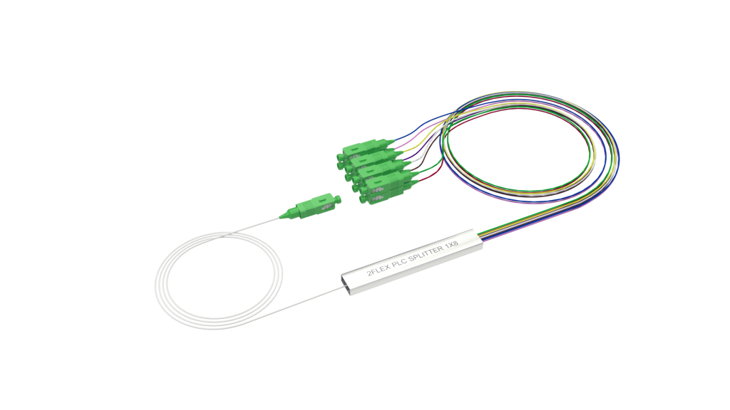 SPLITTER BALANCEADO 1X8 SC APC - 2 Flex Telecom