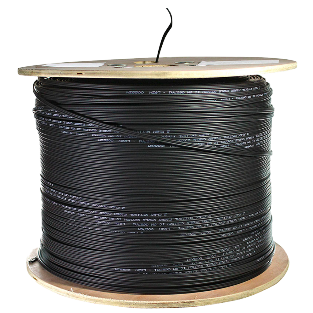 Cabo Óptico Drop 1FO Bobina com 2km 2 Flex Telecom