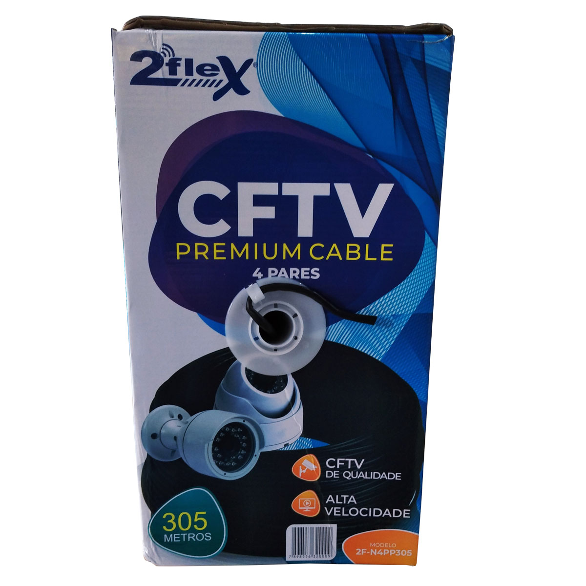 Cabo CFTV PREMIUM 4 Pares 2 Flex Telecom Caixa 305m