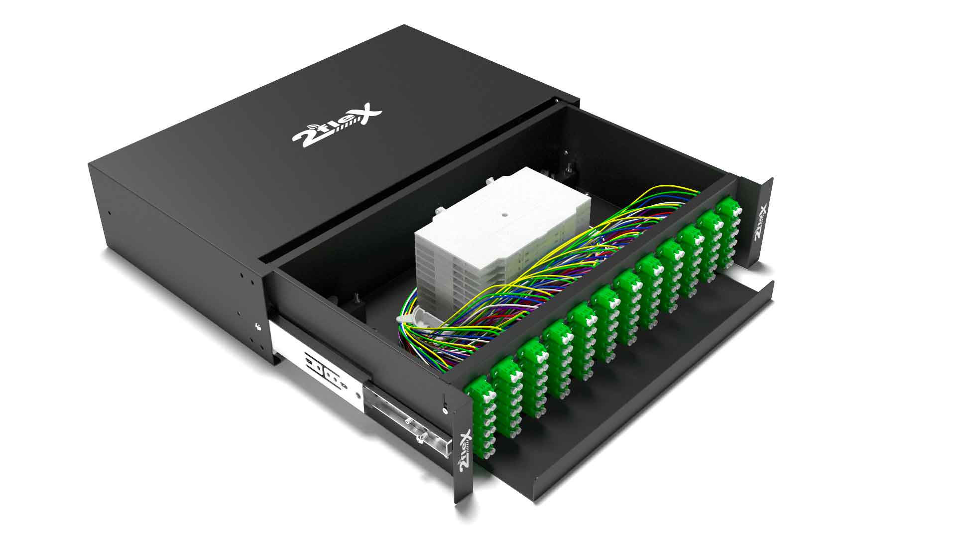 Distribuidor Interno Óptico 144FO LC/APC 2Flex Telecom