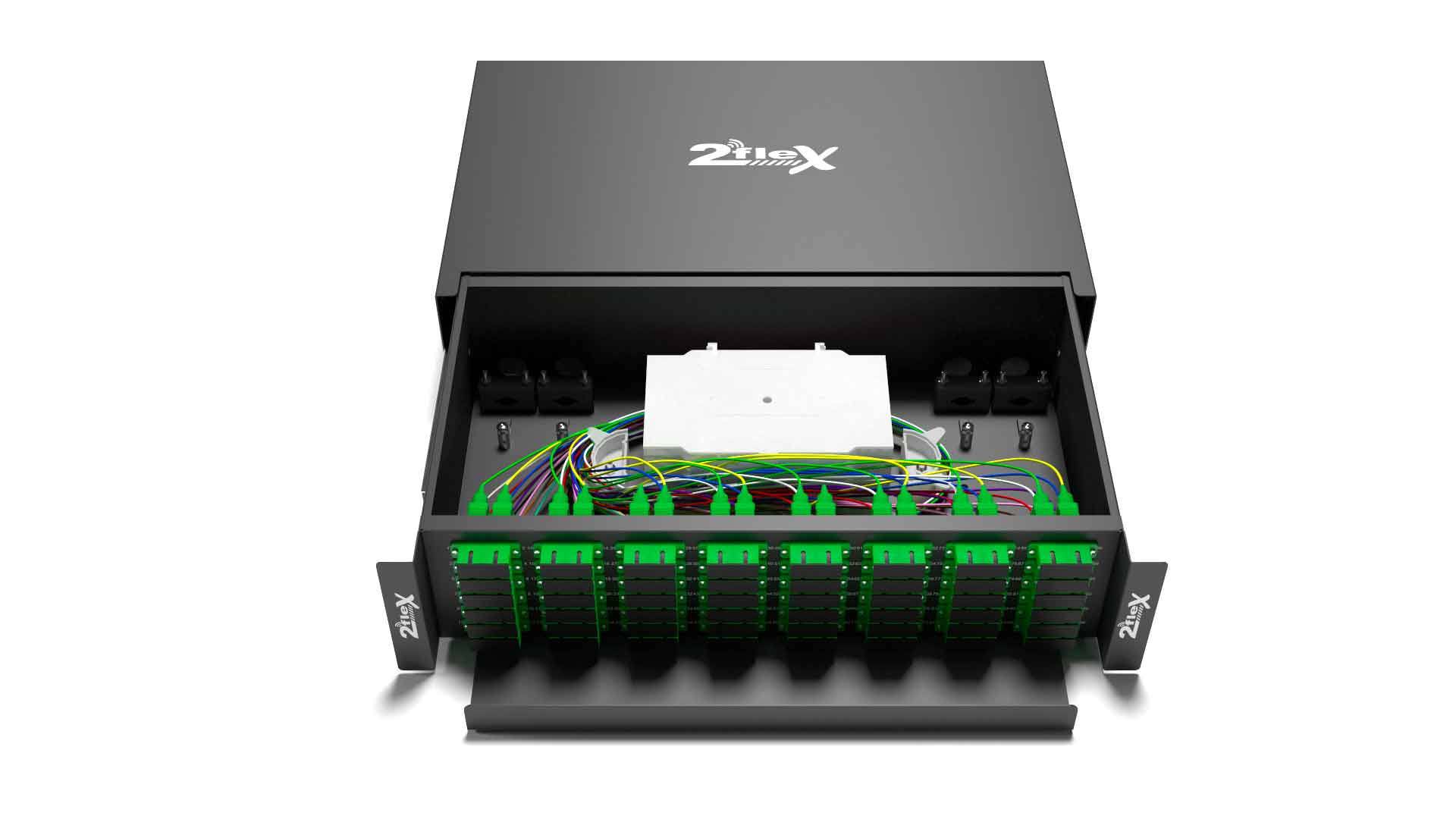 Distribuidor Interno Óptico 96FO SC/APC 2Flex Telecom